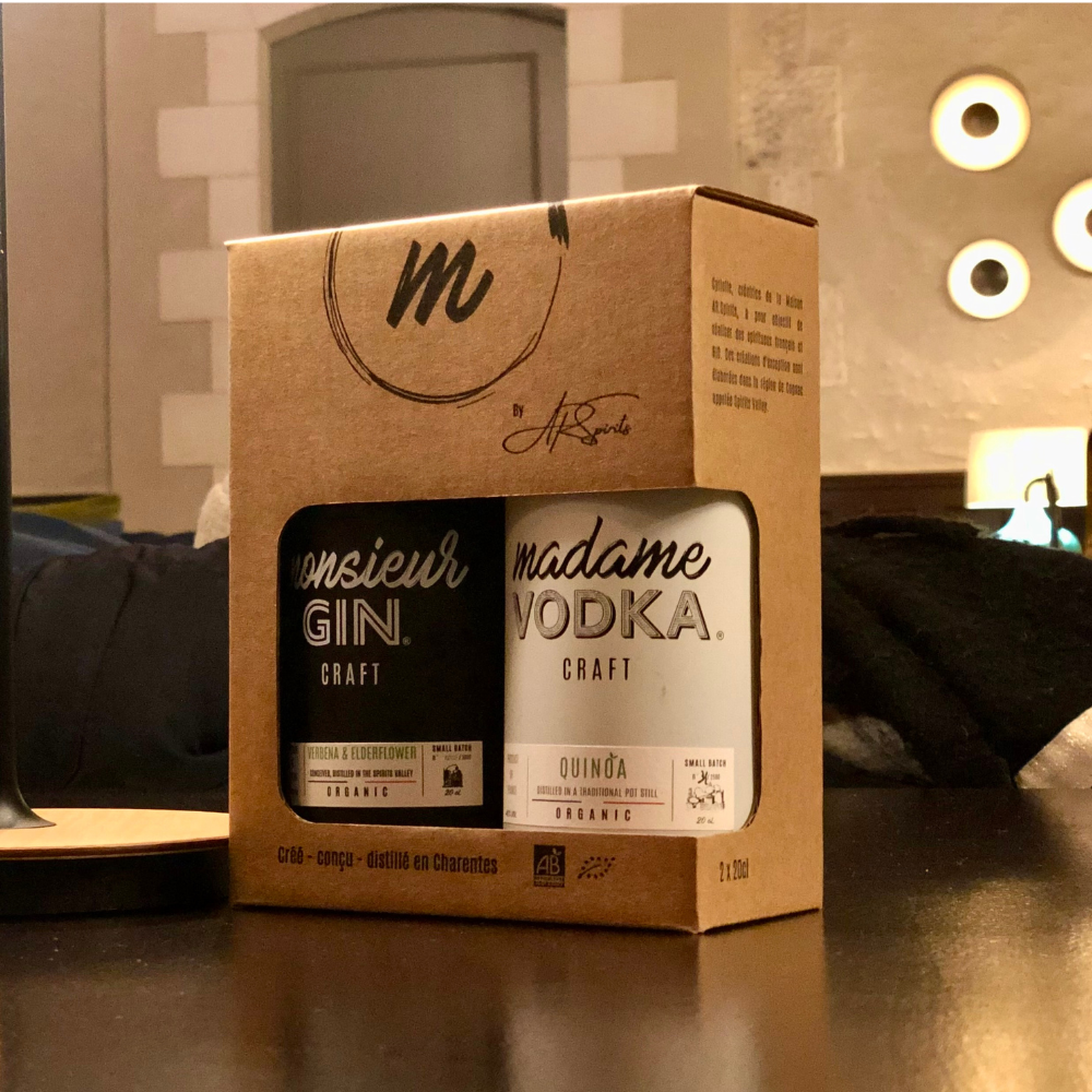 Coffret 2 mini 20cl Madame Vodka + Monsieur Gin – Maison ARSpirits